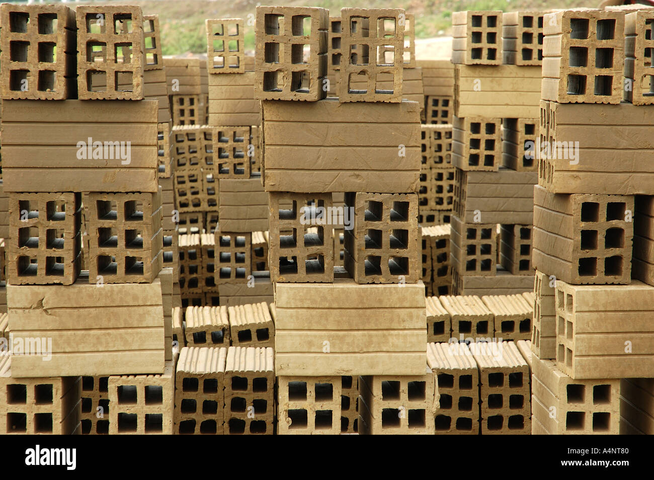 New bricks at local brickworks in central Vietnam South East Asia ...