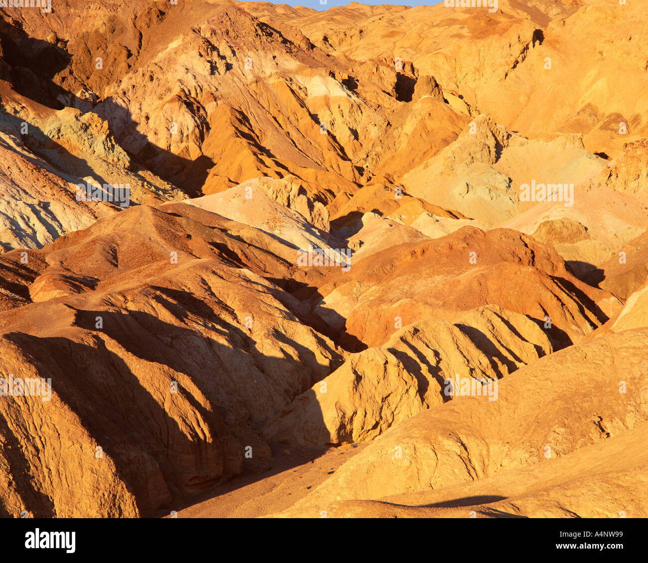 Eroded rock formations gullies in differing colours Artists Palette ...
