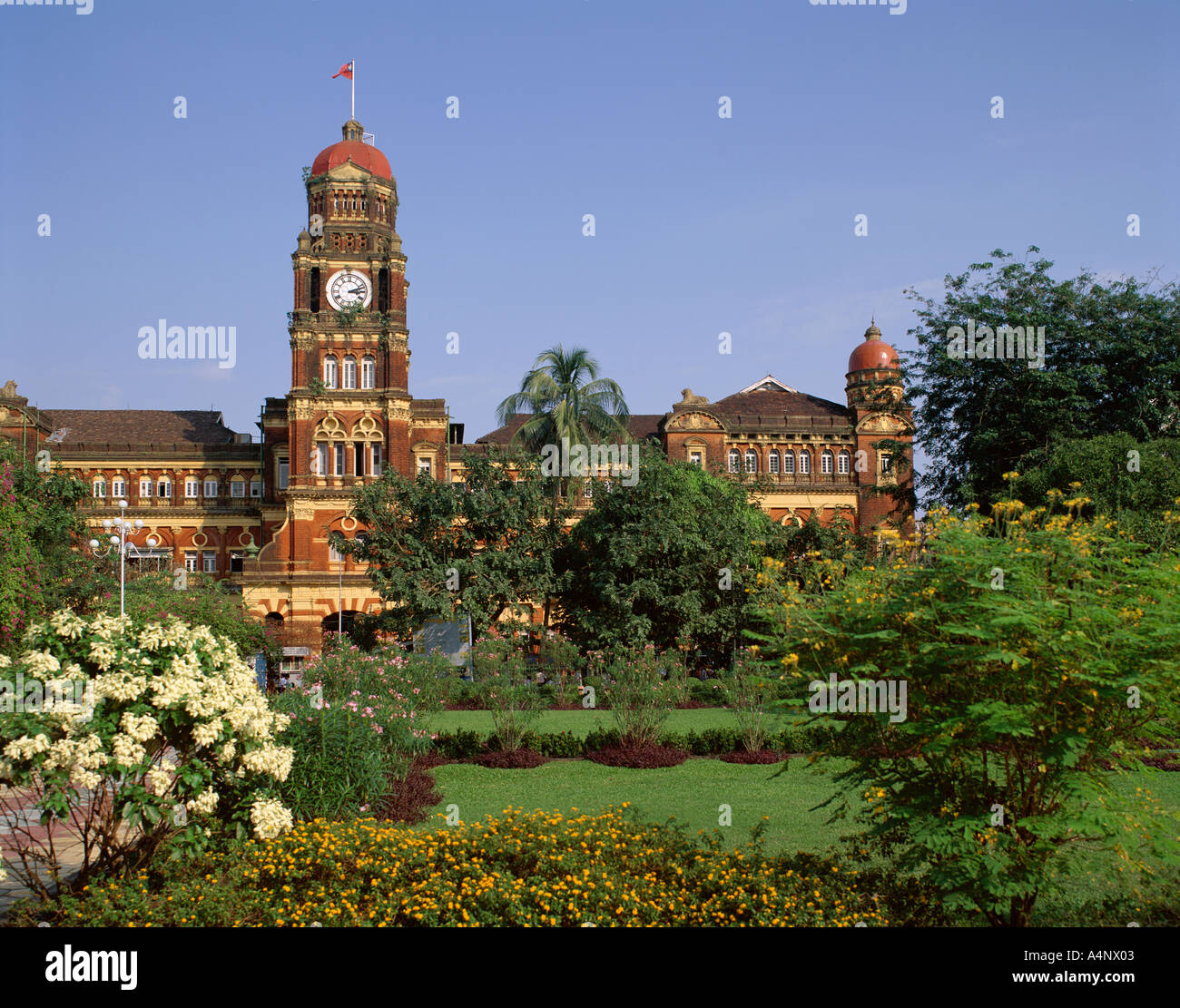 The High Court building Yangon Rangoon Myanmar Burma Asia Stock Photo ...