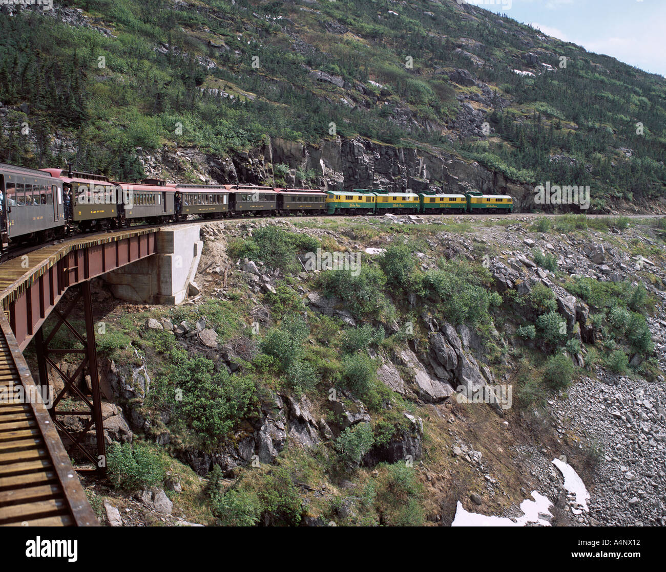Train White Pass Railway Skagway Alaska United States of America USA ...