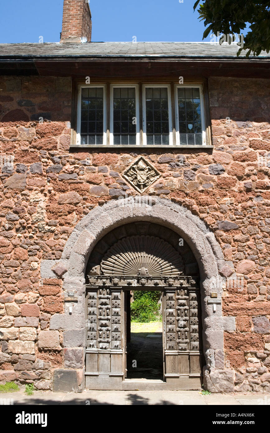 Engraved doorway and building Exeter Devon England Stock Photo - Alamy