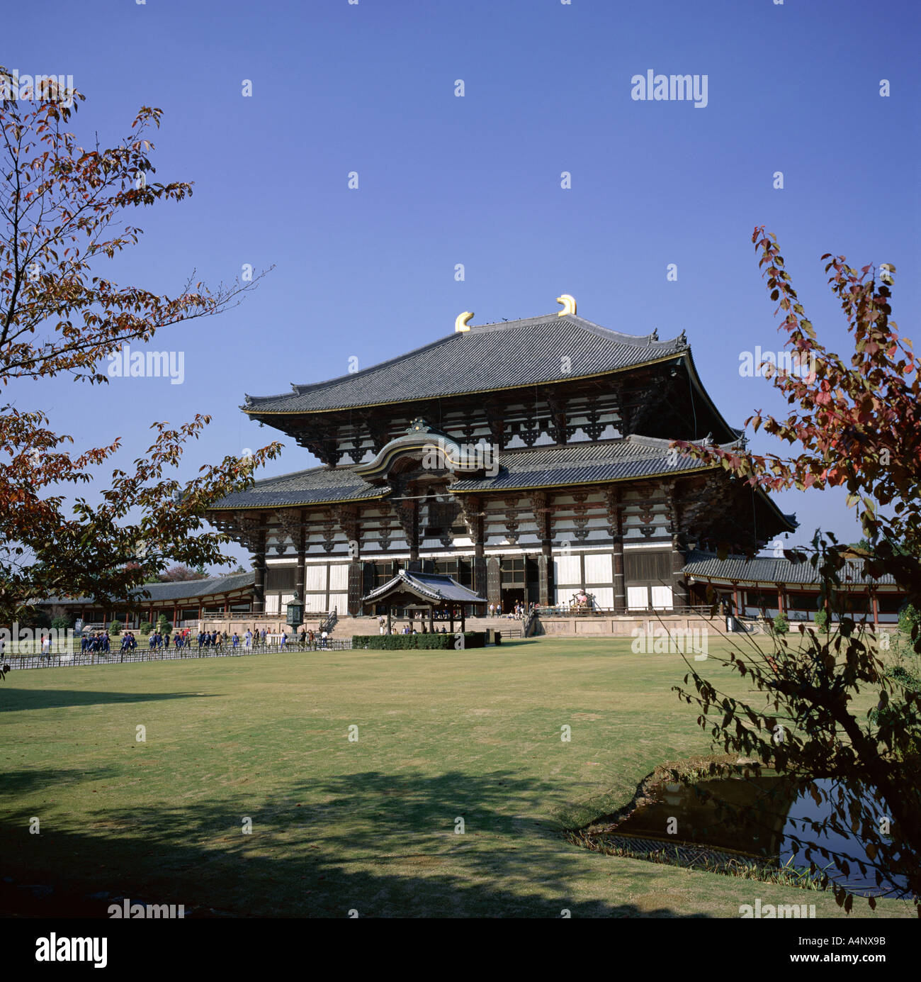 Exterior of the Daibutsu den hall of the Great Buddha dating from 1709 ...