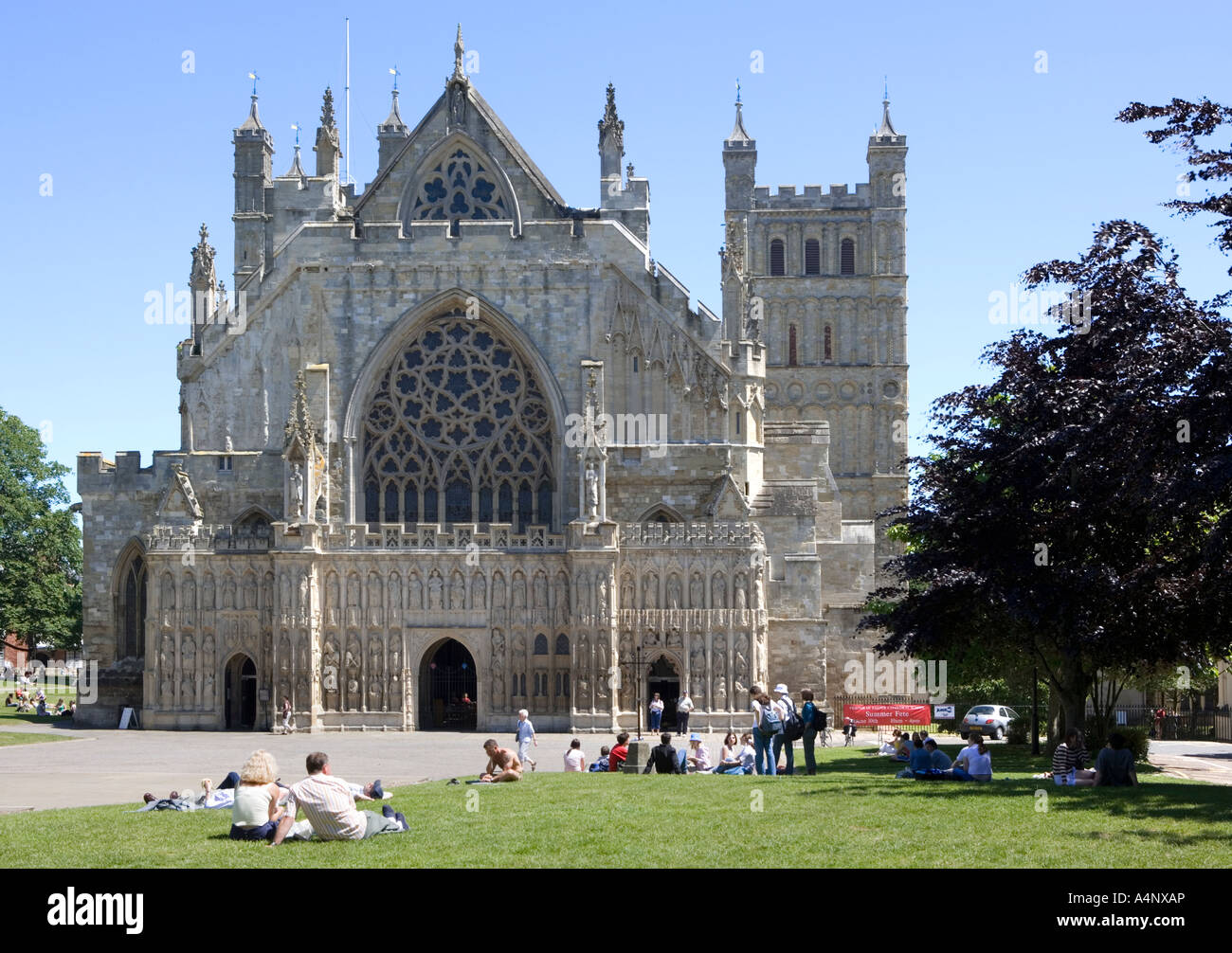 Exeter Cathedral Exeter Devon England Stock Photo - Alamy