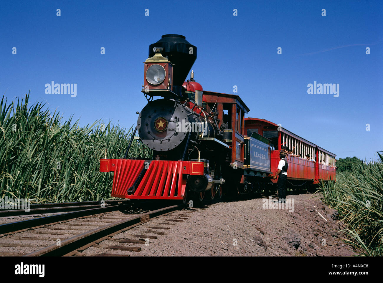 Steam train from 1860 reconstructed 1970 Maui Island Hawaii United ...