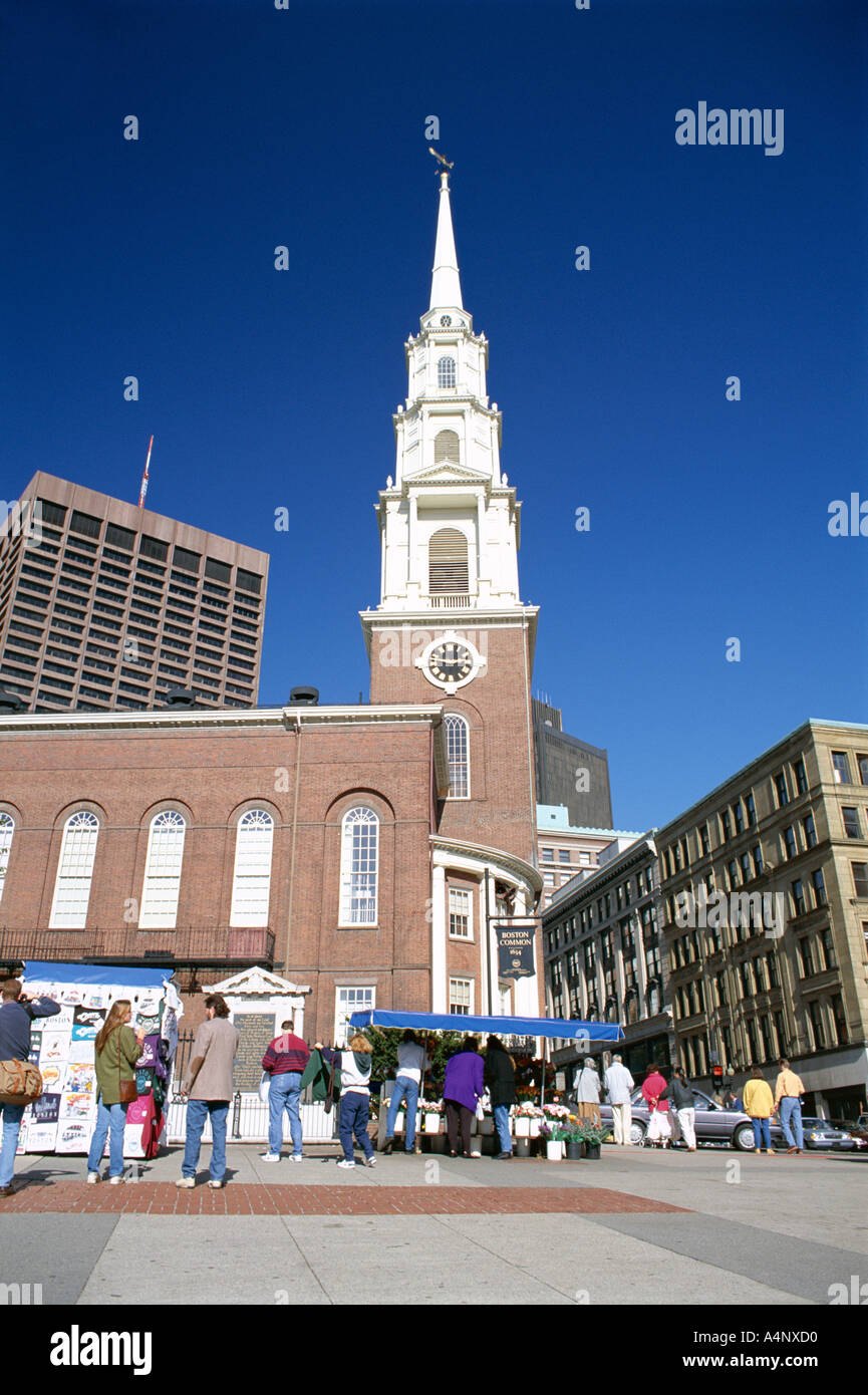 Park Street church Boston Common Boston Massachusetts New England ...