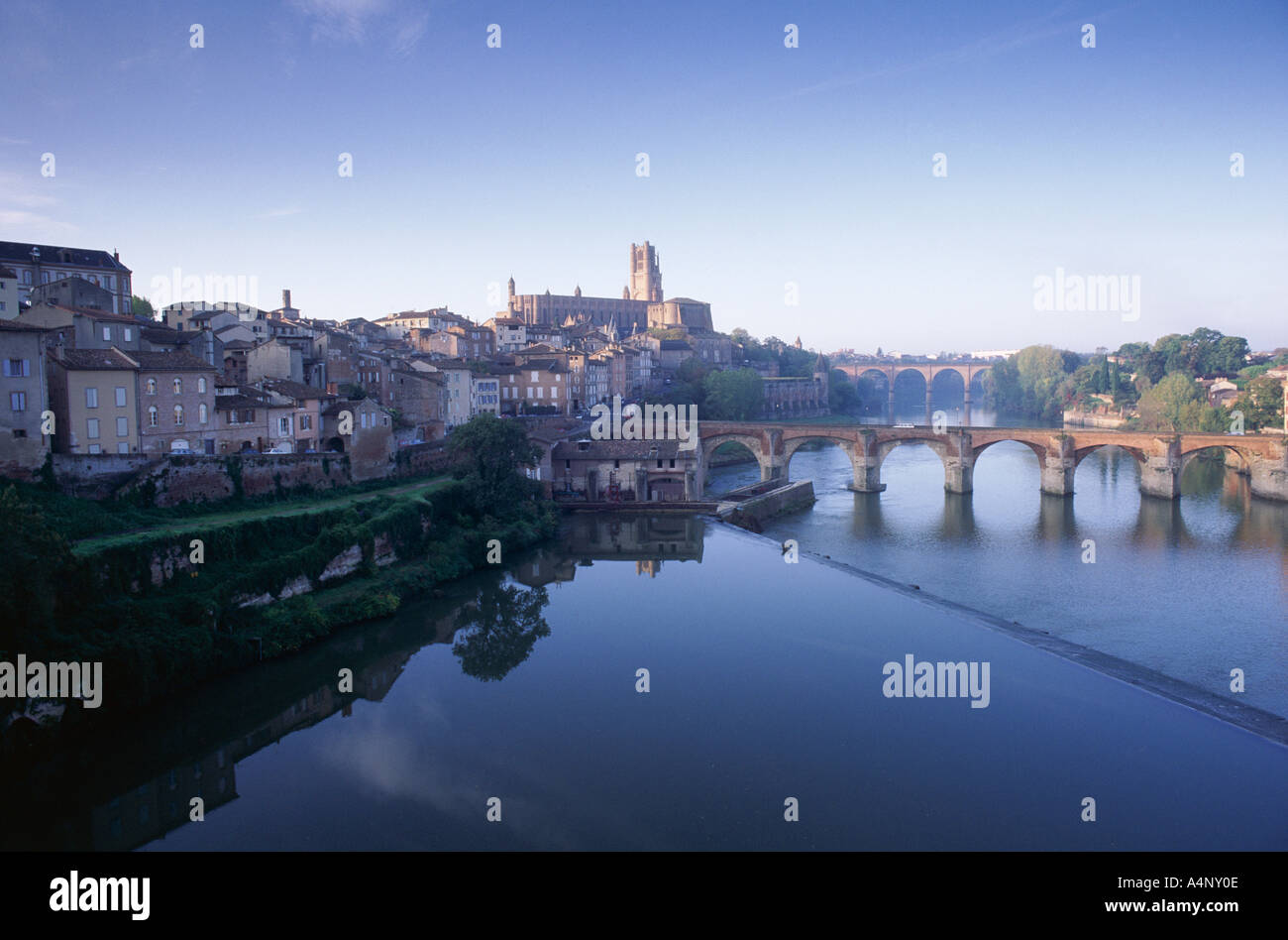 Town of Albi Tarn River Tarn Region France Europe Stock Photo - Alamy