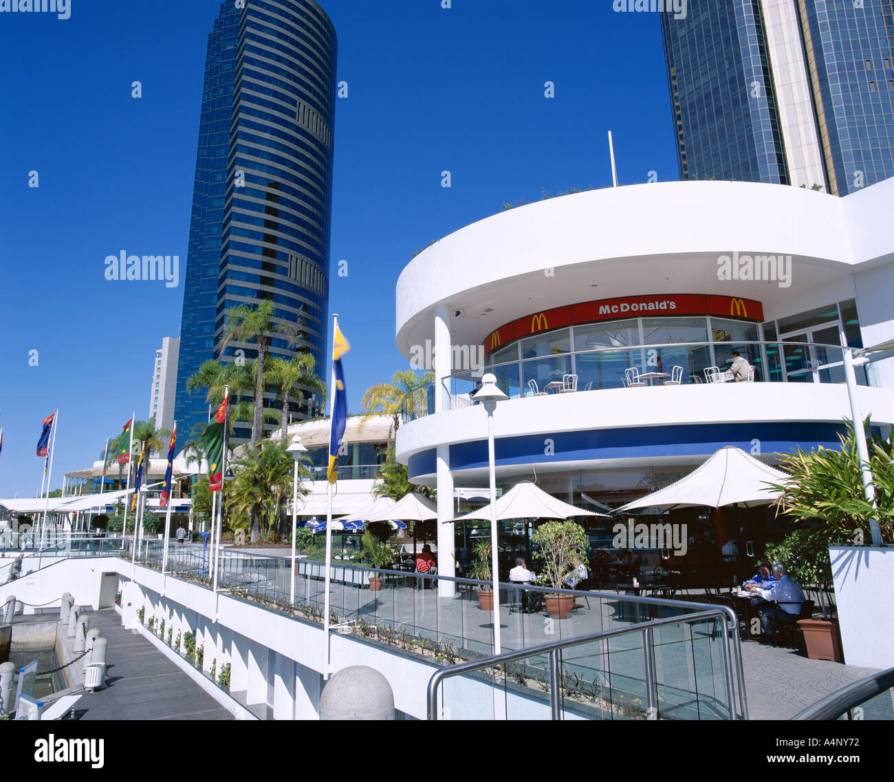 Eagle Street Pier Brisbane Queensland Australia Pacific Stock Photo - Alamy