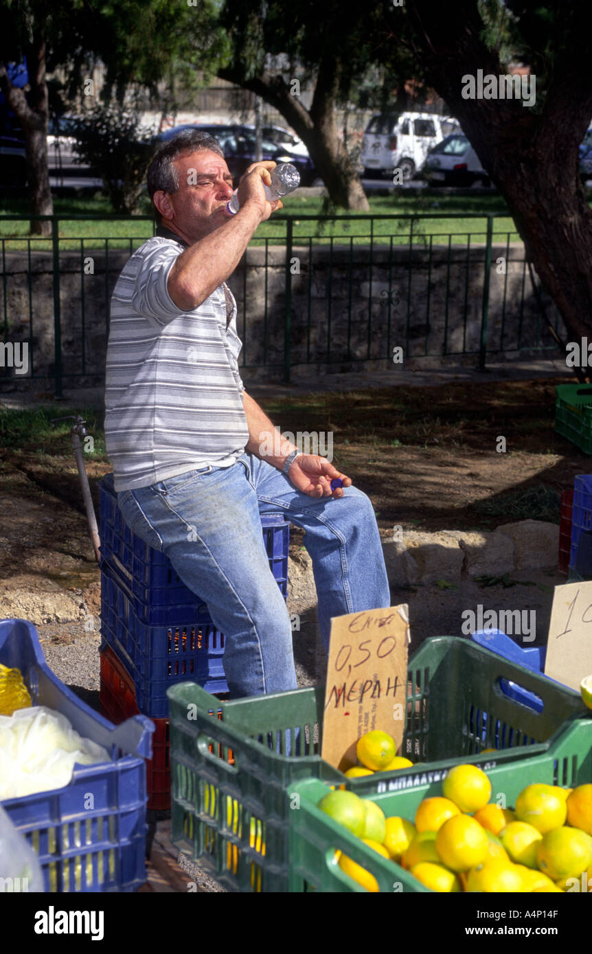 Rhodes Town Market Place Stock Photo - Alamy
