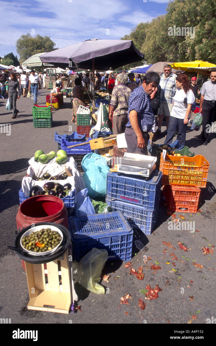 Rhodes Town Market Place Stock Photo - Alamy