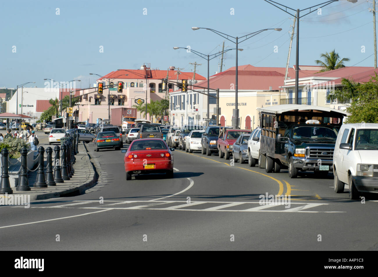 Street in St Thomas U S Virgin Islands Stock Photo - Alamy