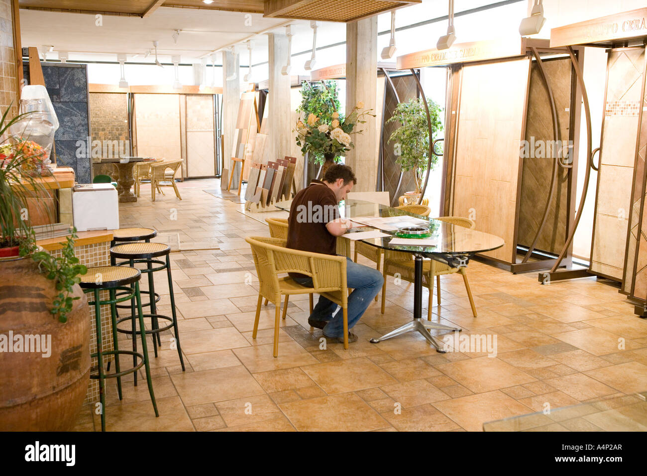 Tiles in a ceramics showroom Emilia Romagna Italy Stock Photo - Alamy