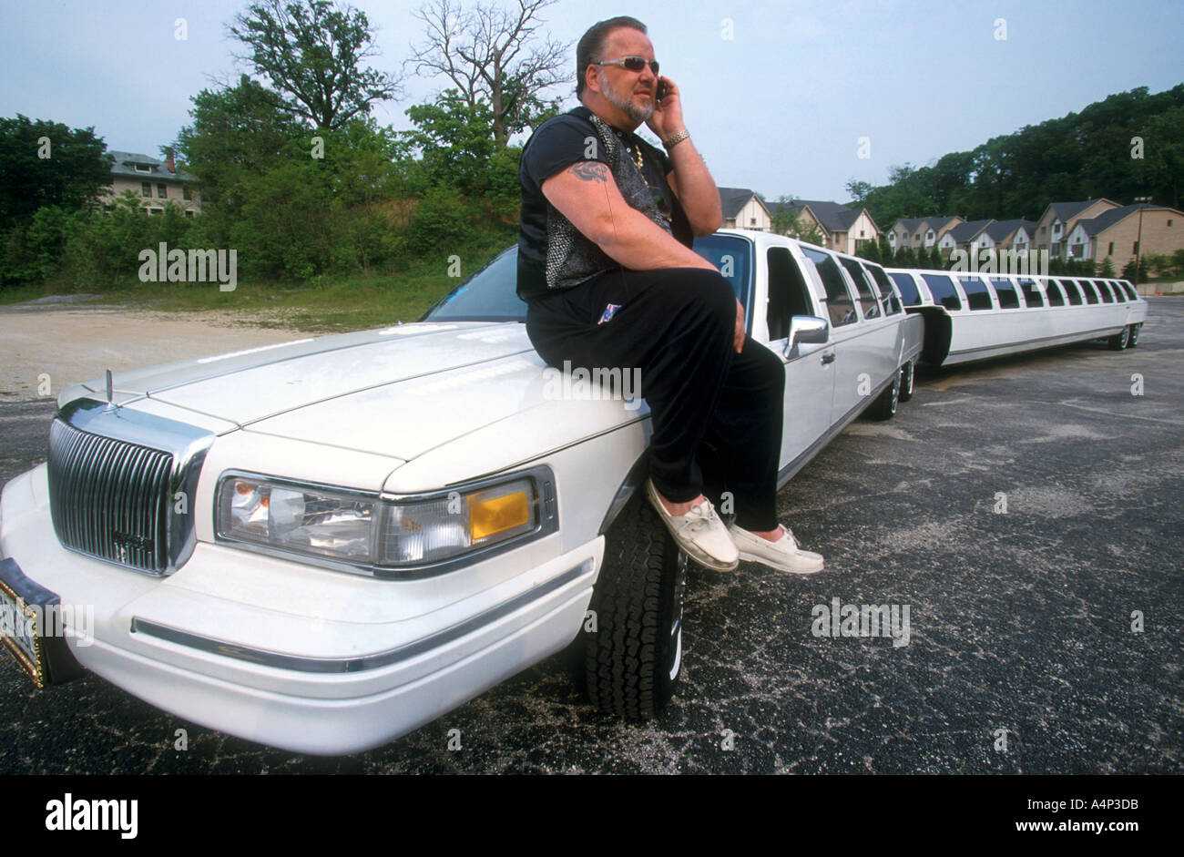 Owner Bob Strauser with 65 foot hire limousine The Sheik Chicago ...