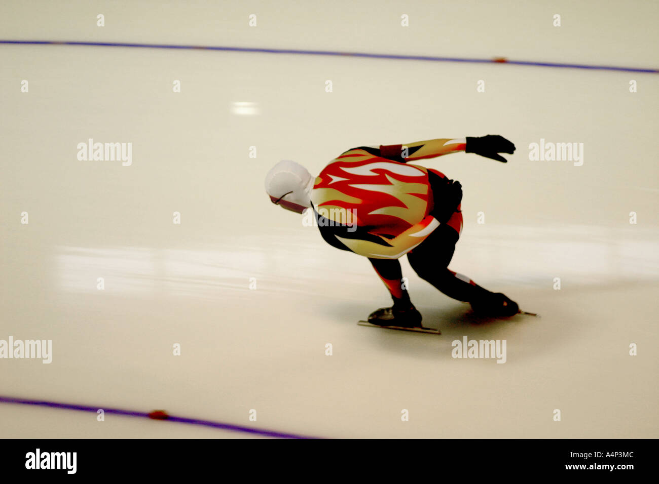 Long track speed skating Stock Photo - Alamy