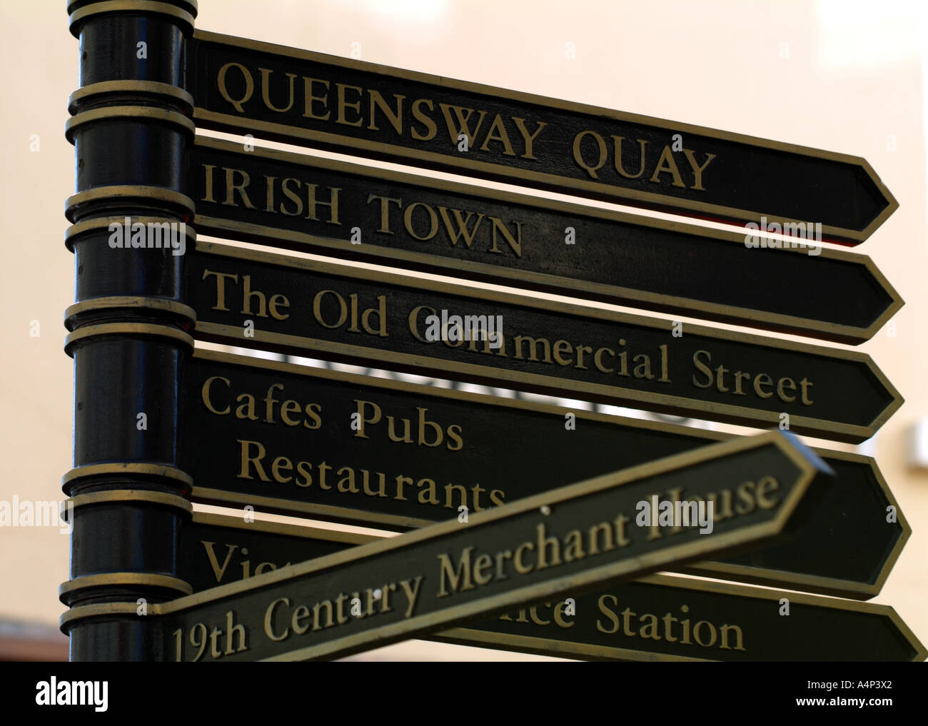 street signs direction gibraltar Stock Photo - Alamy