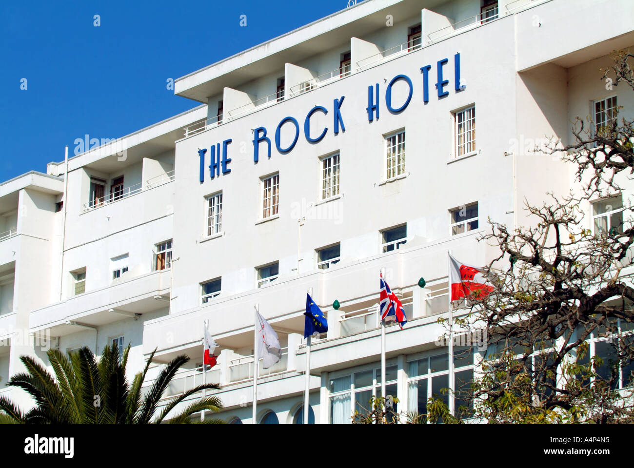 the rock hotel the rock of gibraltar Stock Photo - Alamy
