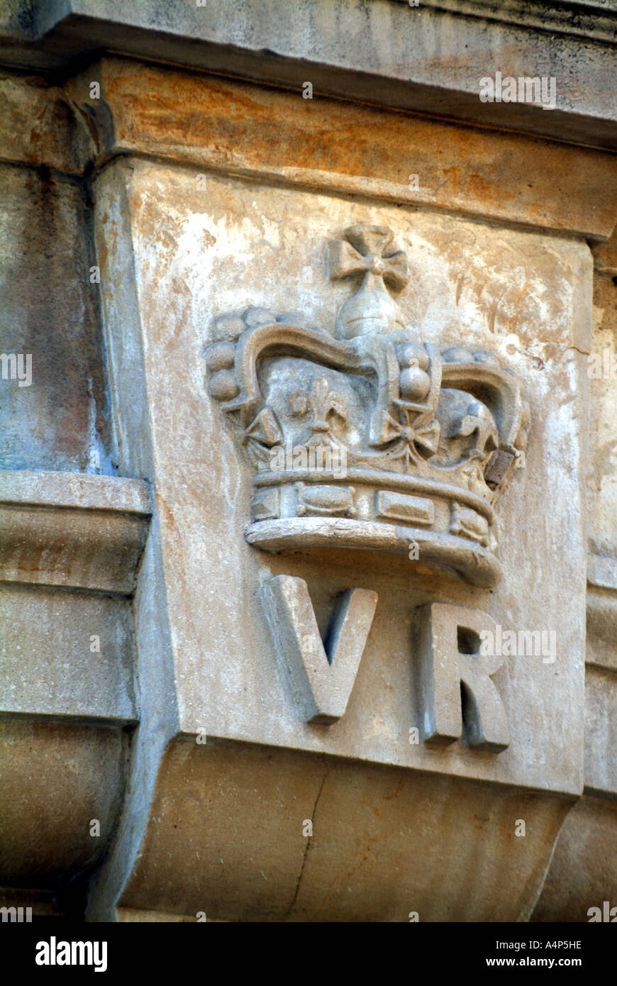 VR victoria regina reigns queen victoria building detail masonry crown ...
