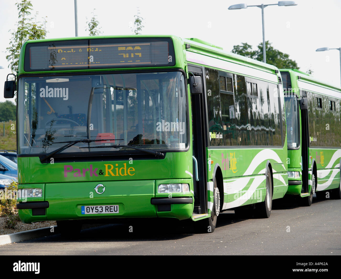 PARK AND RIDE CAR PARK SPROWSTON NORWICH NOFOLK EAST ANGLIA ENGLAND UK ...