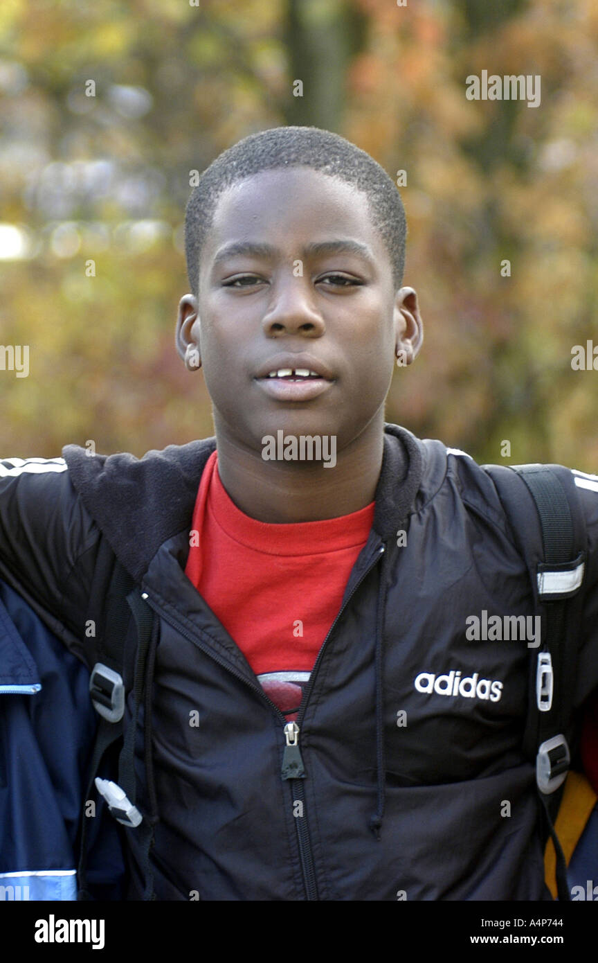 portrait of a 13 year old black male youth Stock Photo - Alamy
