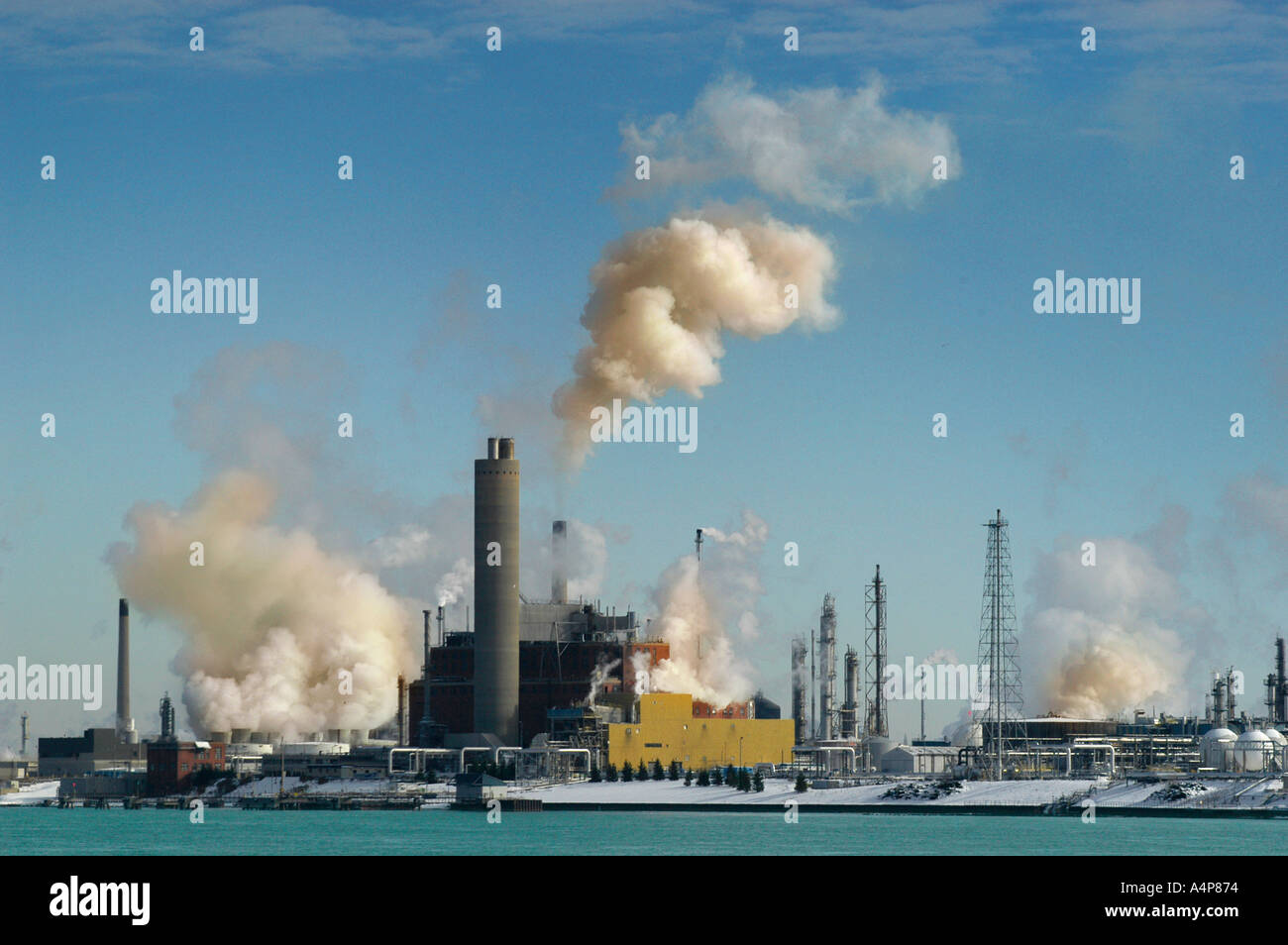Serious air pollution from the chemical valley in sarnia ontario canada ...