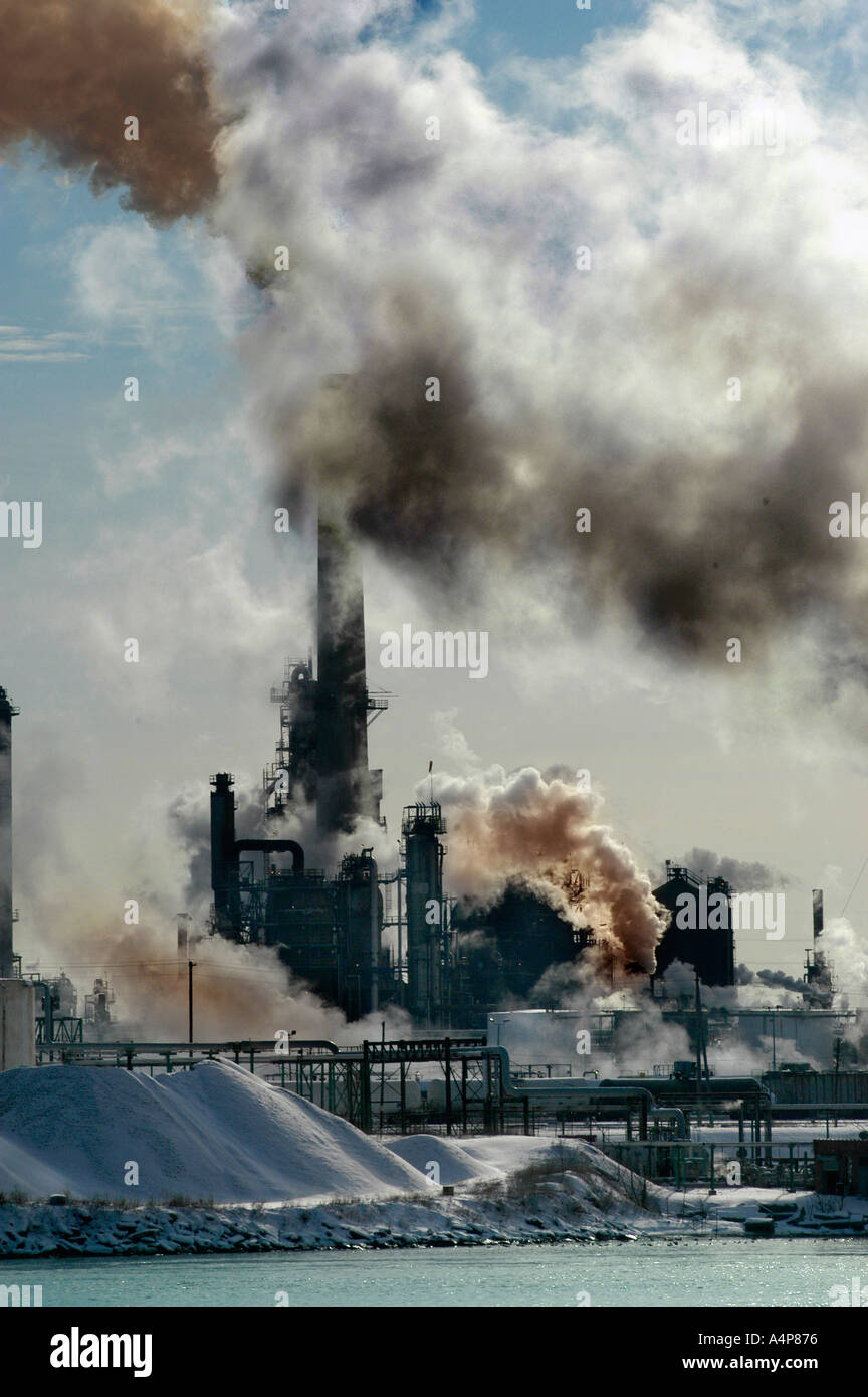 Serious air pollution from the chemical valley in sarnia ontario canada ...