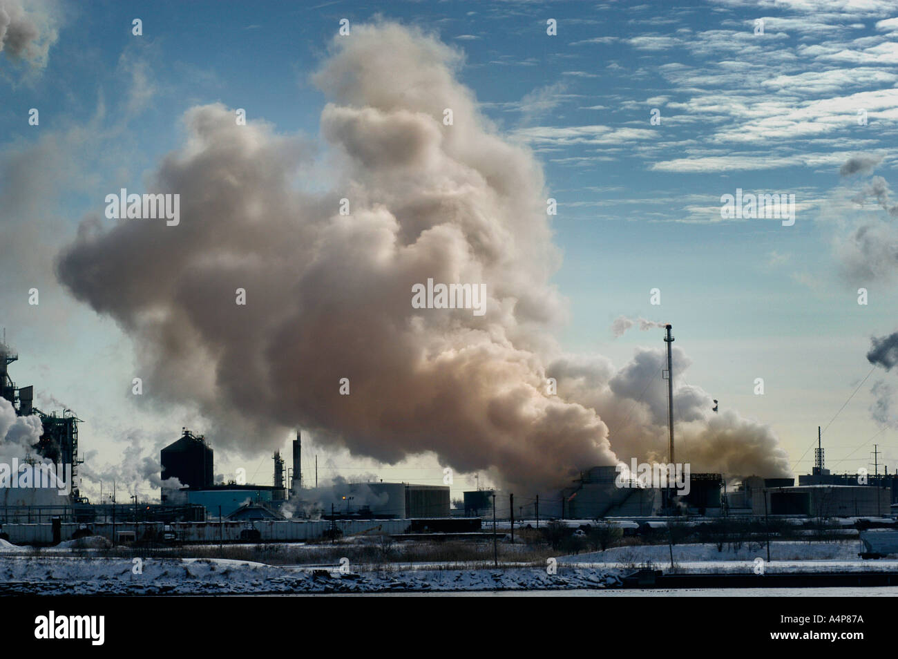 Serious air pollution from the chemical valley in sarnia ontario canada ...