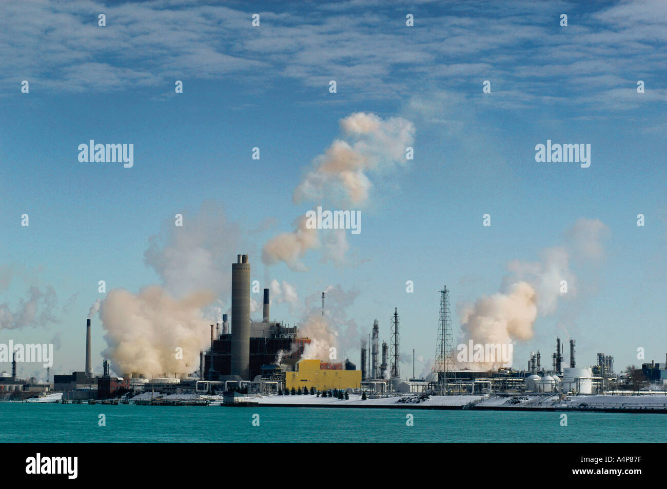 Serious air pollution from the chemical valley in sarnia ontario canada ...