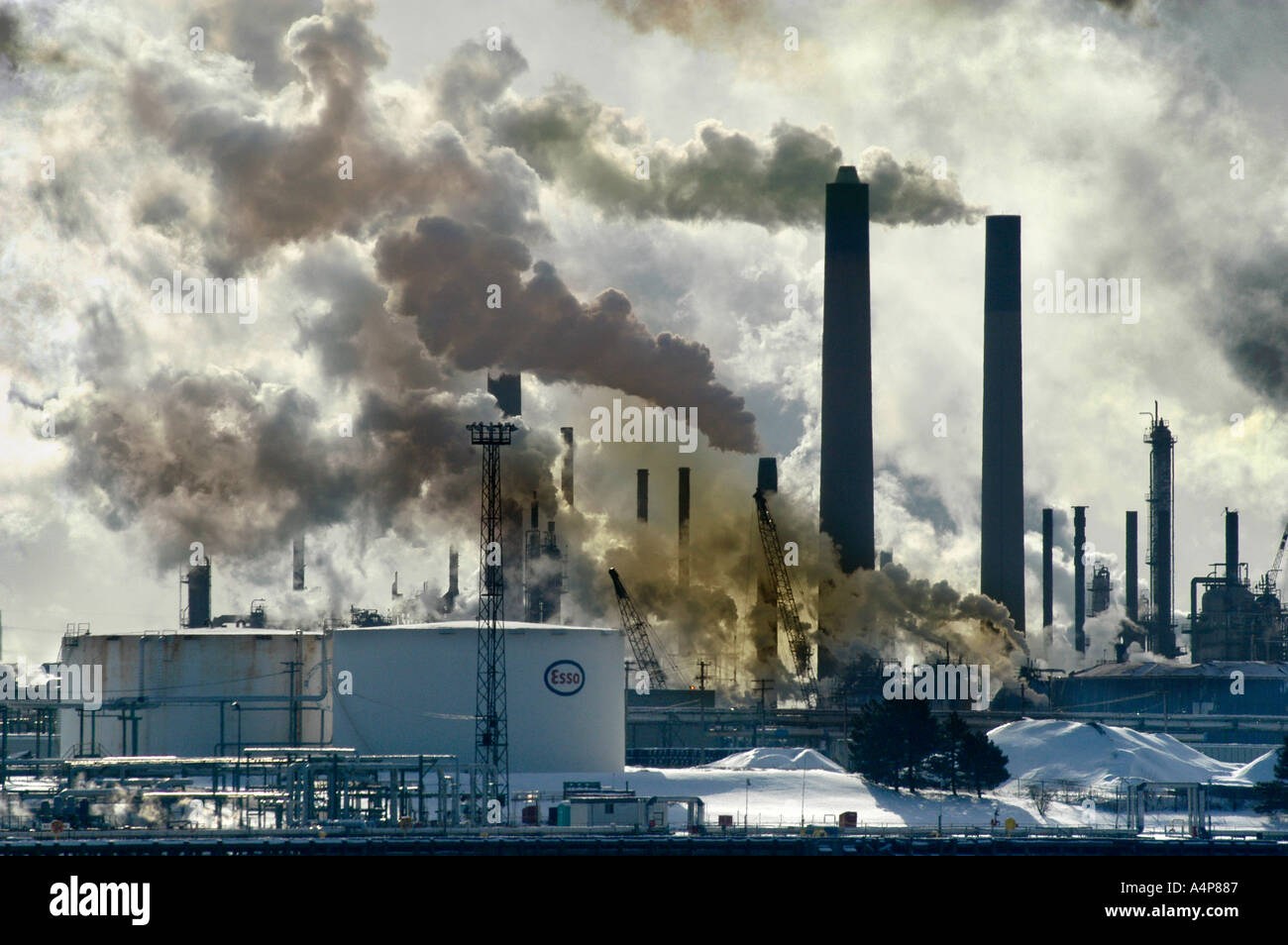 Serious air pollution from the chemical valley in sarnia ontario canada ...