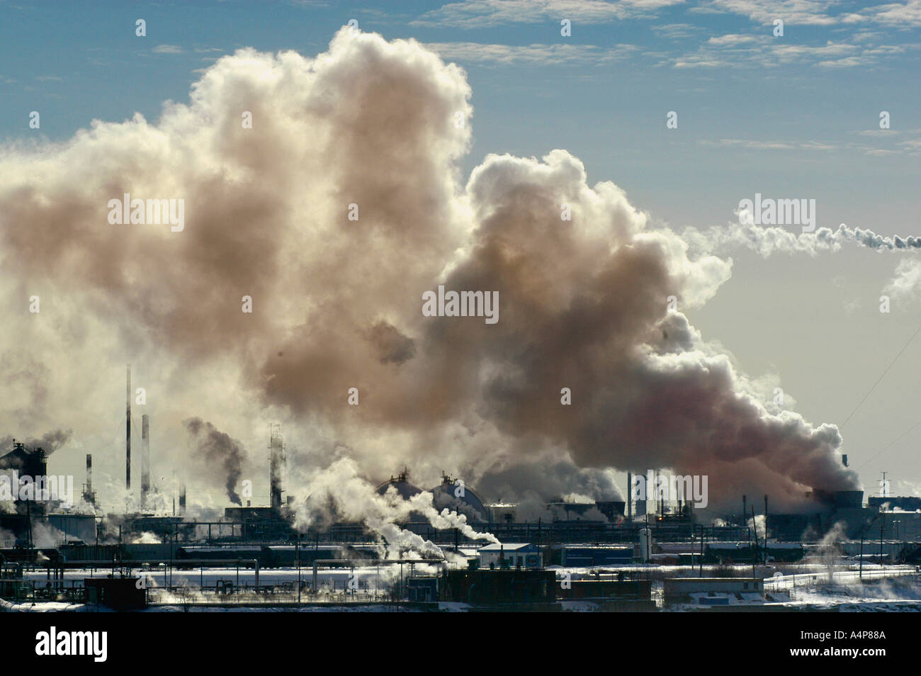 Serious air pollution from the chemical valley in sarnia ontario canada ...
