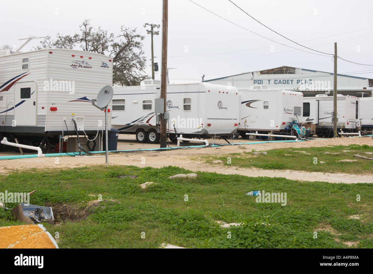 Federal Emergency Management Agency trailers and privately owned ...