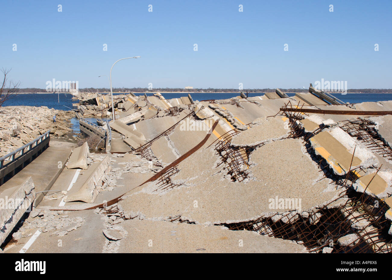 Broken guardrail road hi-res stock photography and images - Alamy