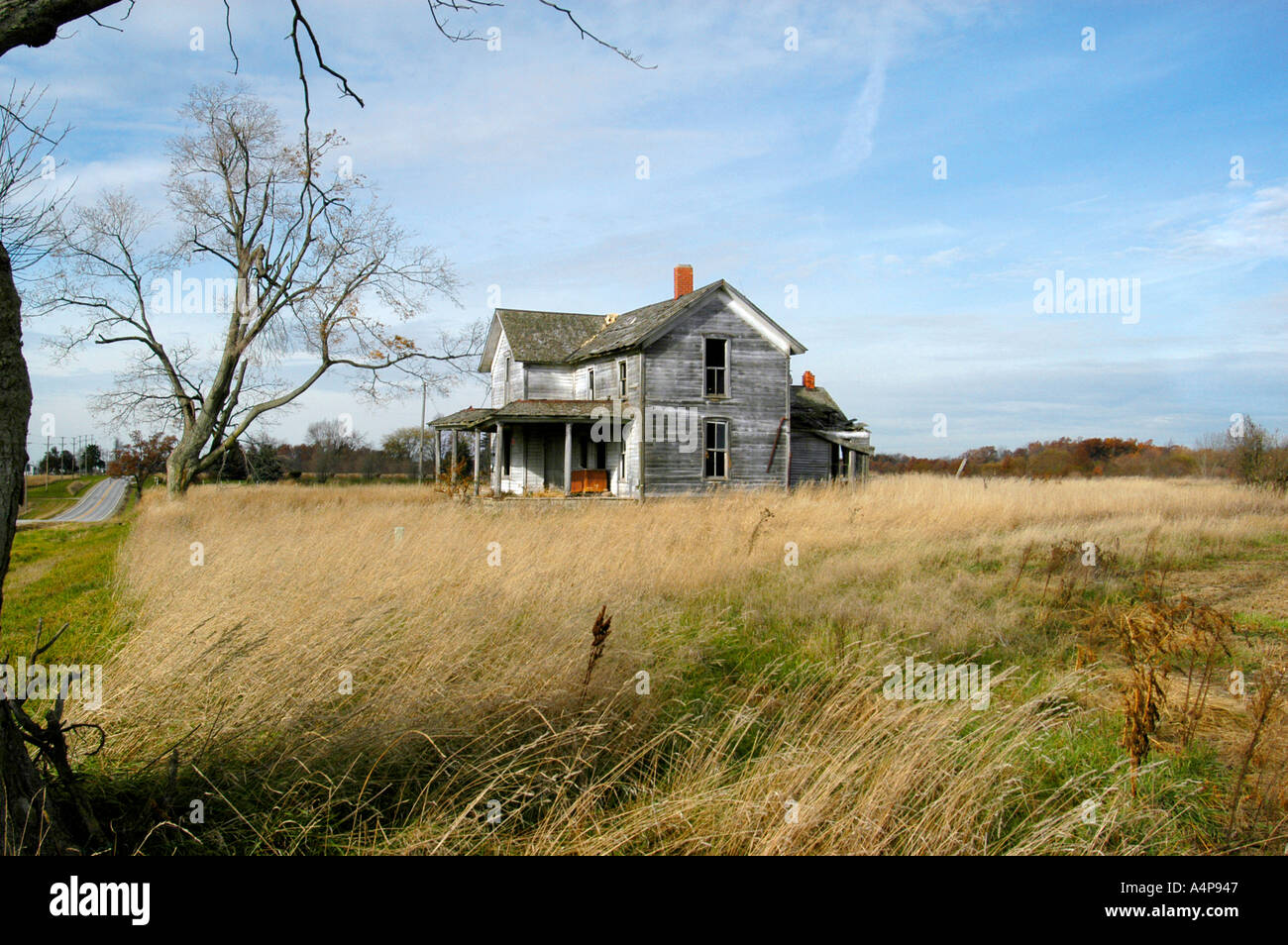 Abandoned farm house in northern Indiana Stock Photo - Alamy