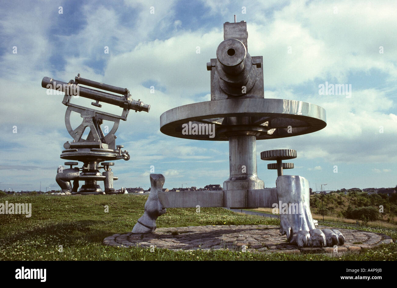 Sculptures along the C2C Cycle Trail, Consett, Co Durham, England Stock ...