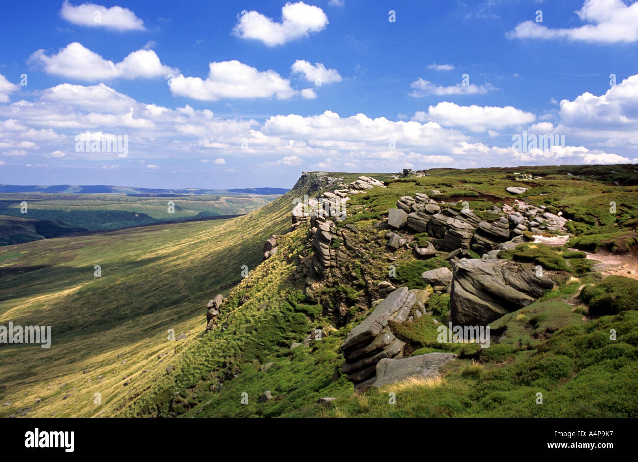 North edge of Kinder Scout Plateau, Peak District National Park ...
