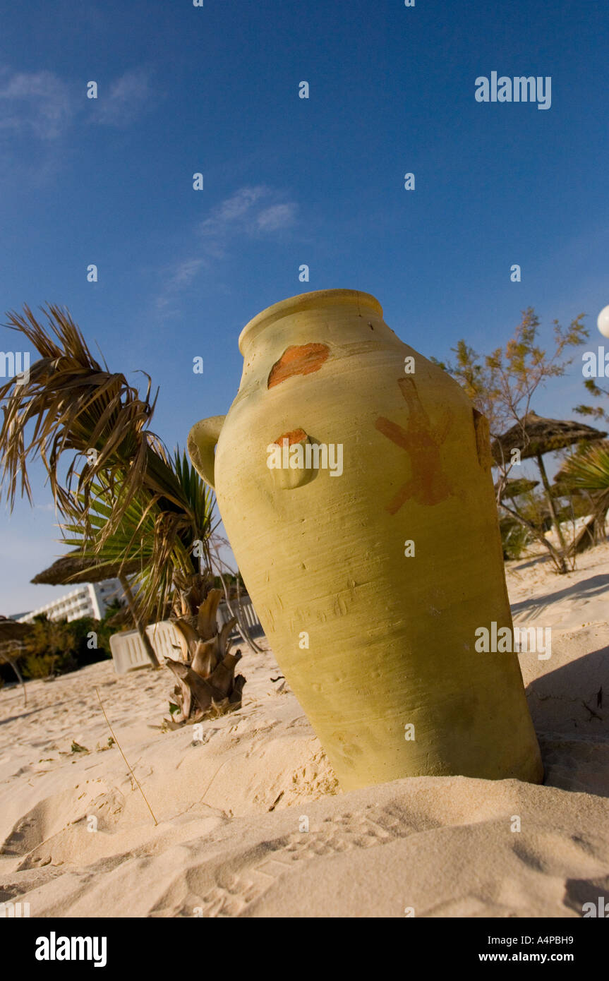 Large earthenware terracotta vase on a sandy beach Stock Photo - Alamy
