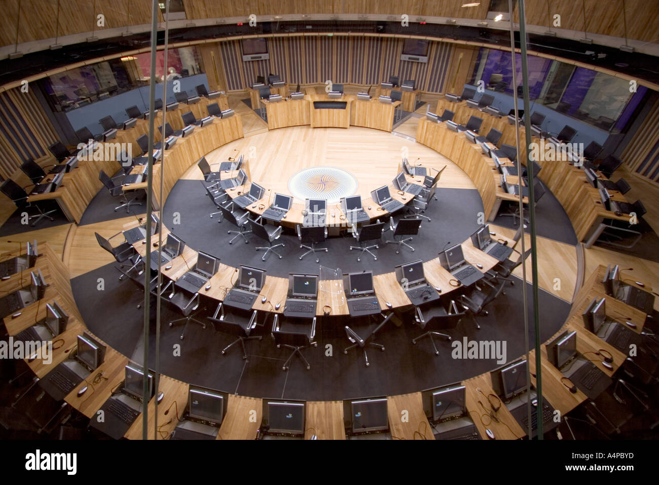Interior Debating Chamber National Assembly for Wales Building Cardiff ...