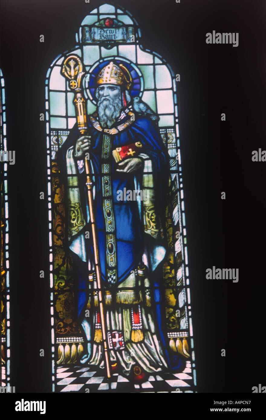 St David Stained Glass Window Llansannan Church Conwy North East Wales ...