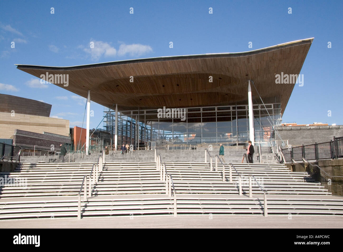 National Assembly of Wales Building Cardiff Bay South Wales Stock Photo ...