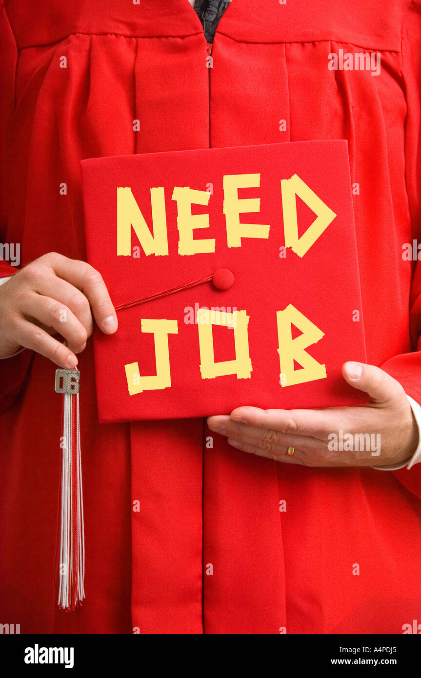 Need job graduation cap hi-res stock photography and images - Alamy