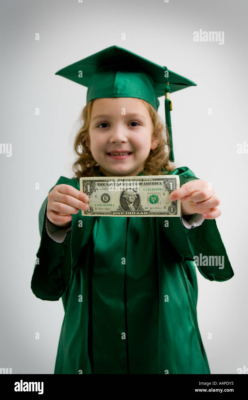 Female graduate student holding money hi-res stock photography and ...