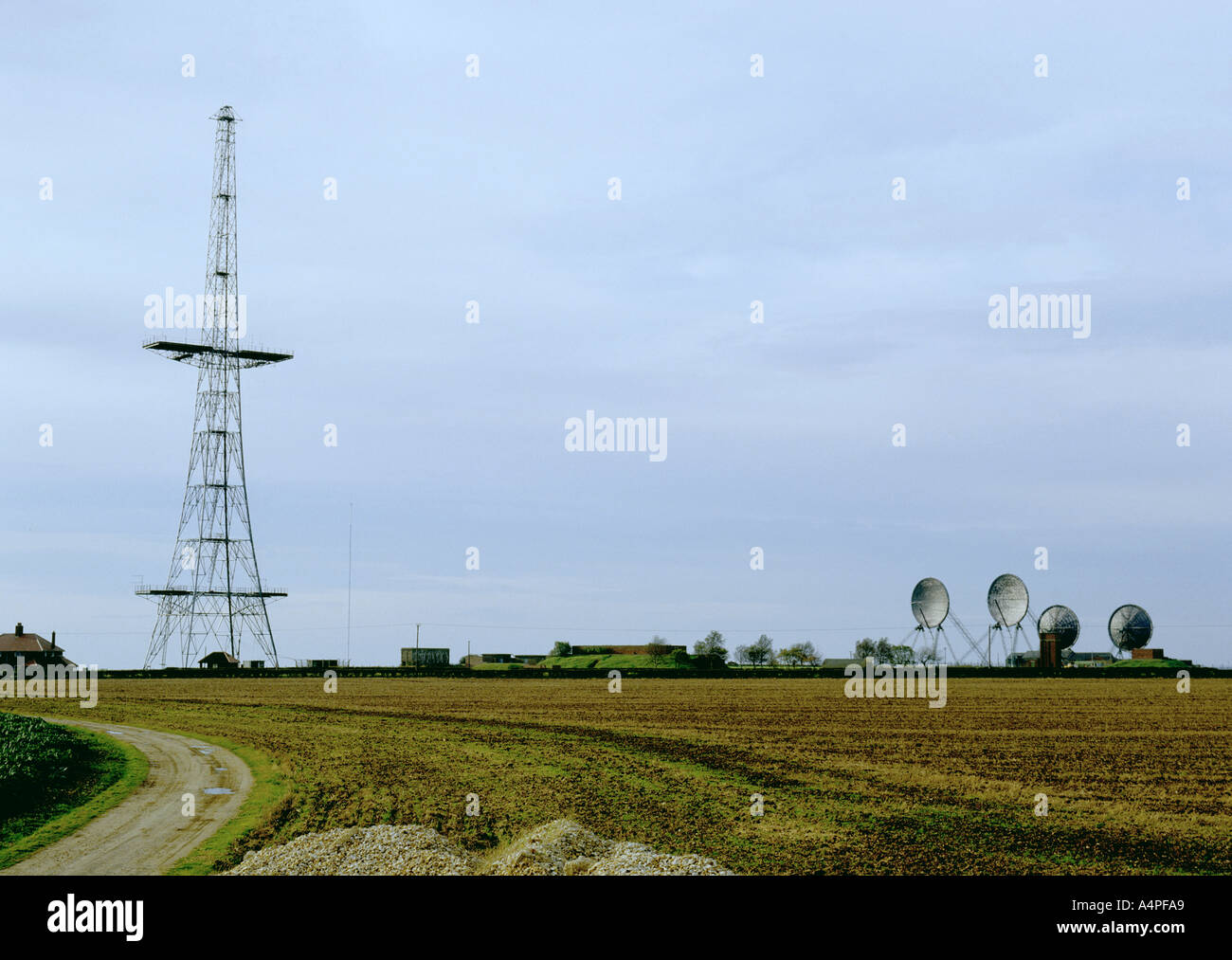 Lincolnshire Wolds Stenigot mast and radar WW11 MOD Stock Photo - Alamy