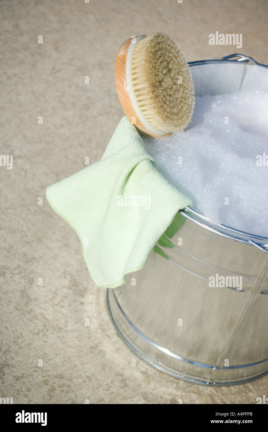 Bucket of soapy water and cloth hi-res stock photography and images - Alamy