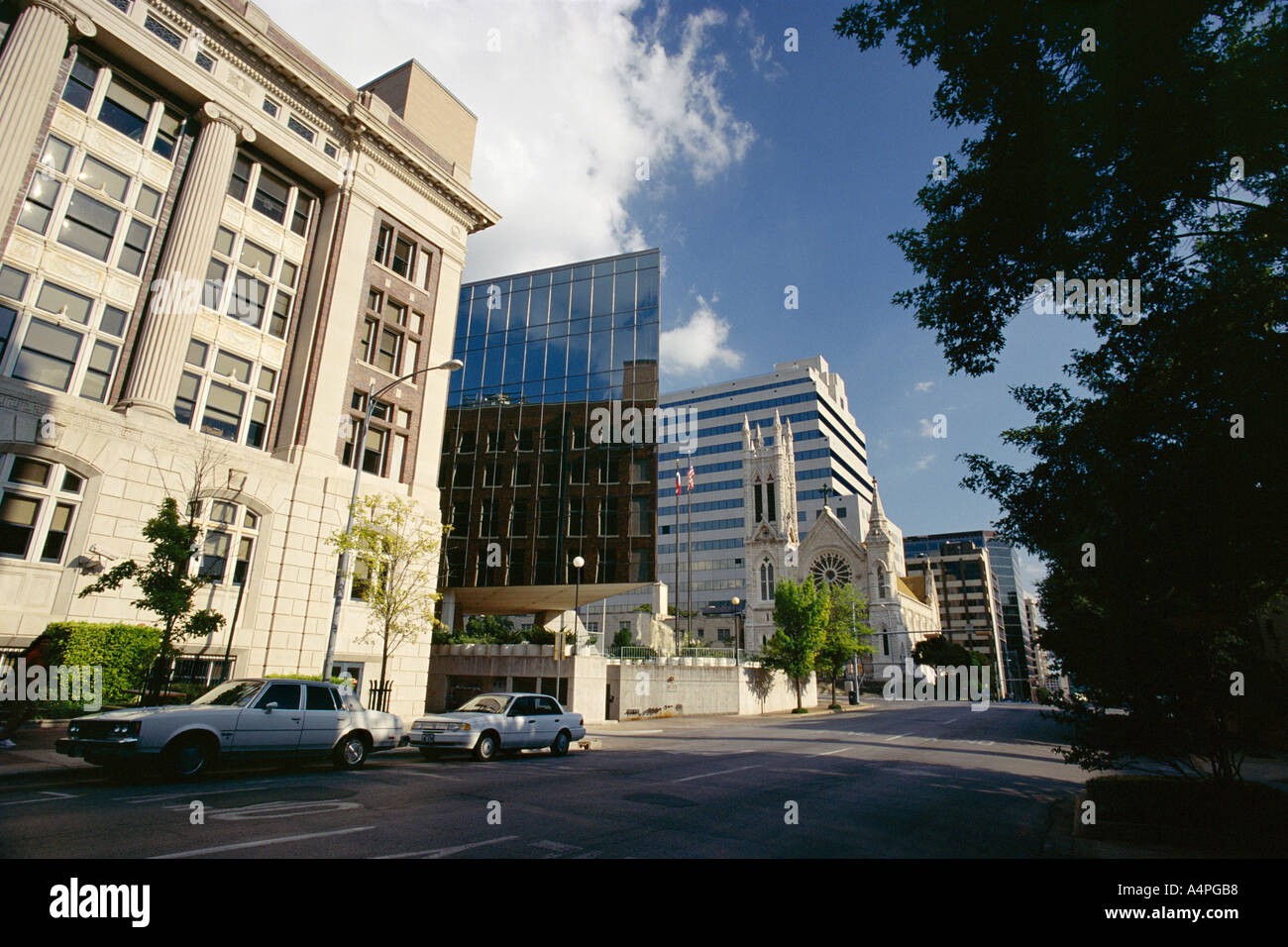 Old and new buildings downtown in the state capital Austin Texas United ...