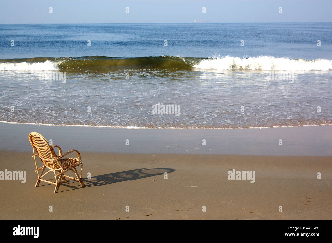 Relaxing chair on seashore morning on the sea Shiroda Velagar ...