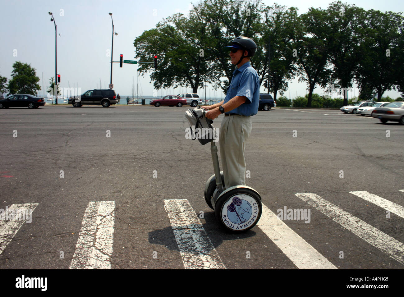 Person Riding A Segway