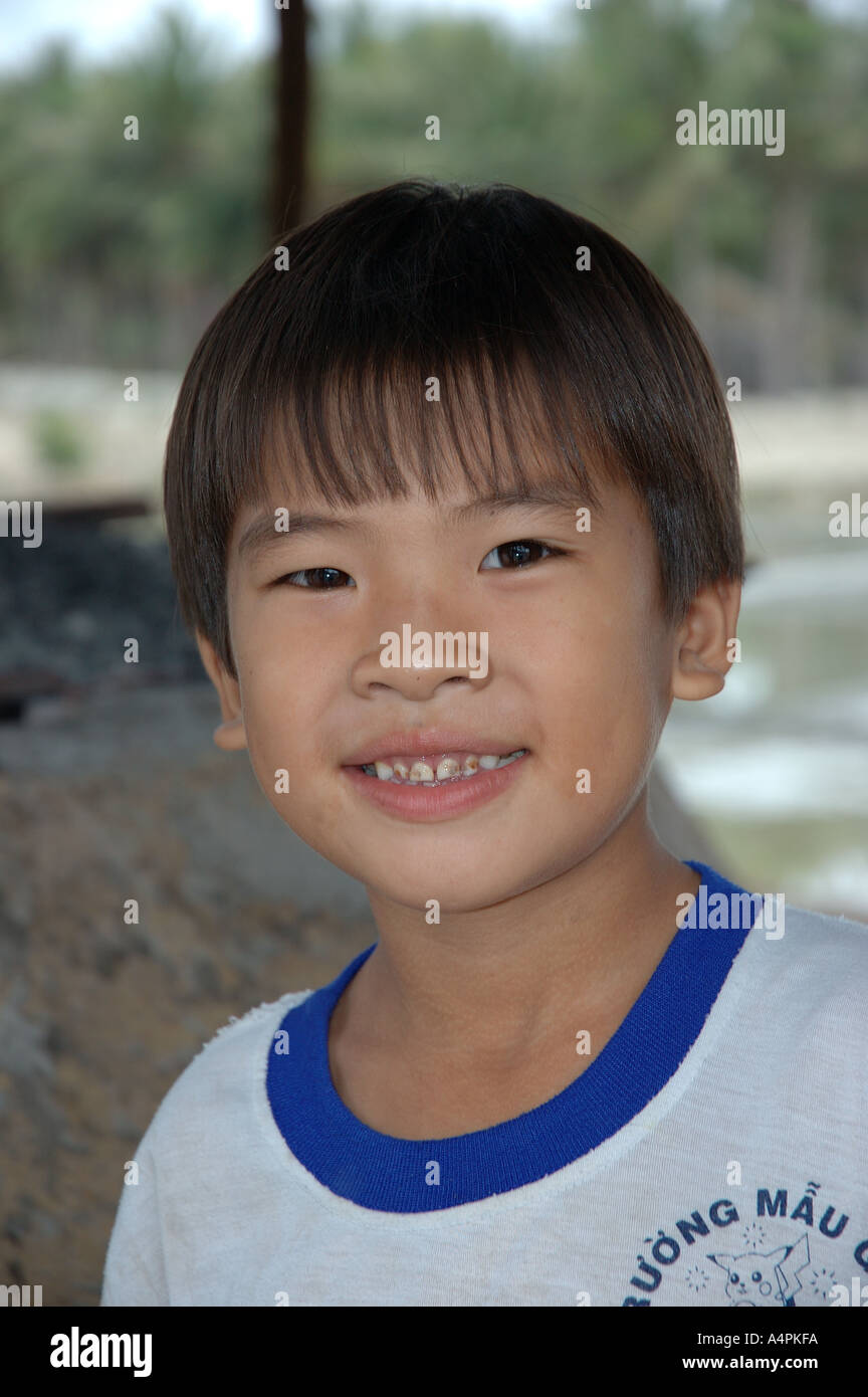 Young boy in central Vietnam South East Asia Vietnamese orient oriental ...