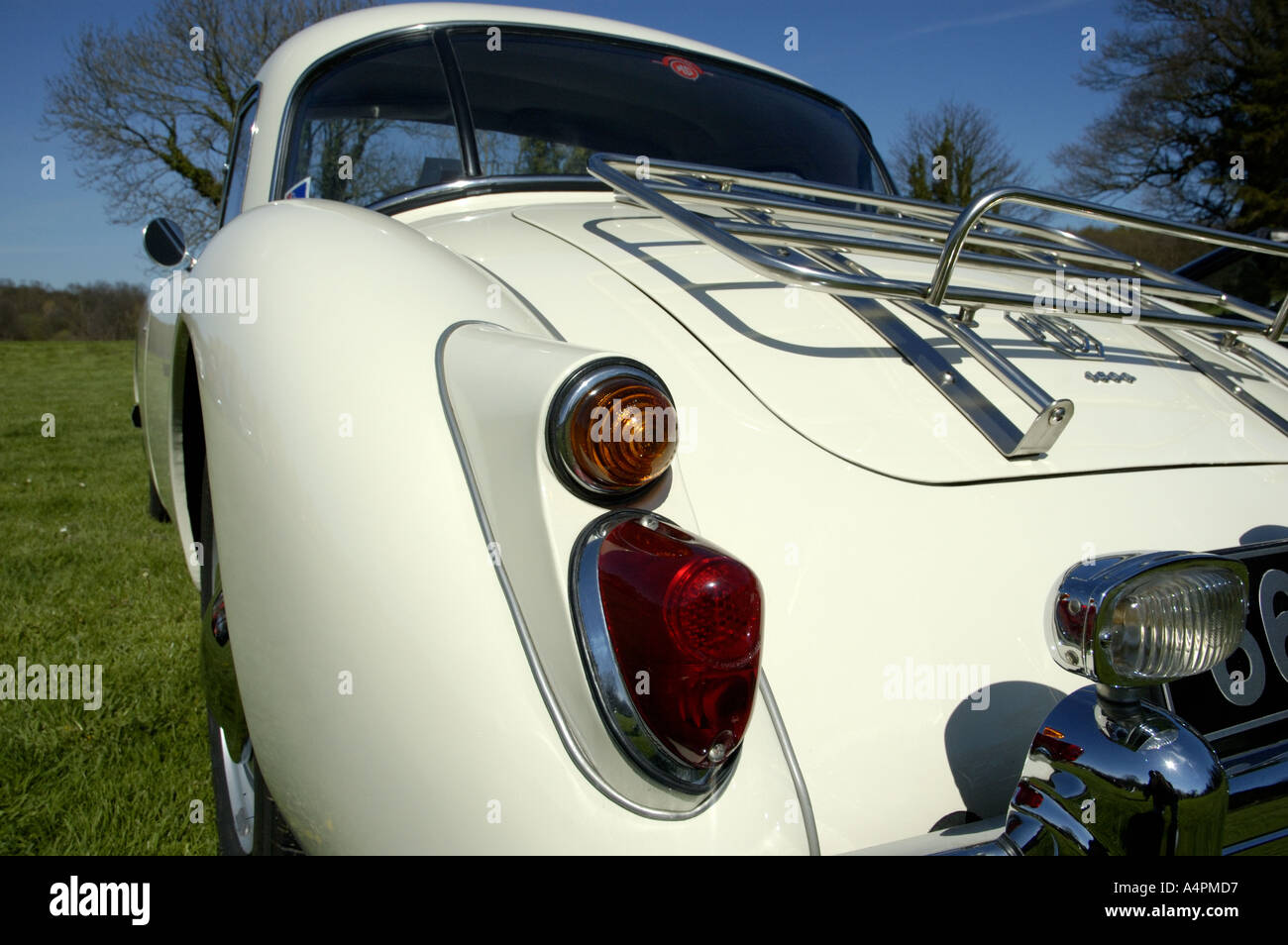 Old cream mg car mg hi-res stock photography and images - Alamy