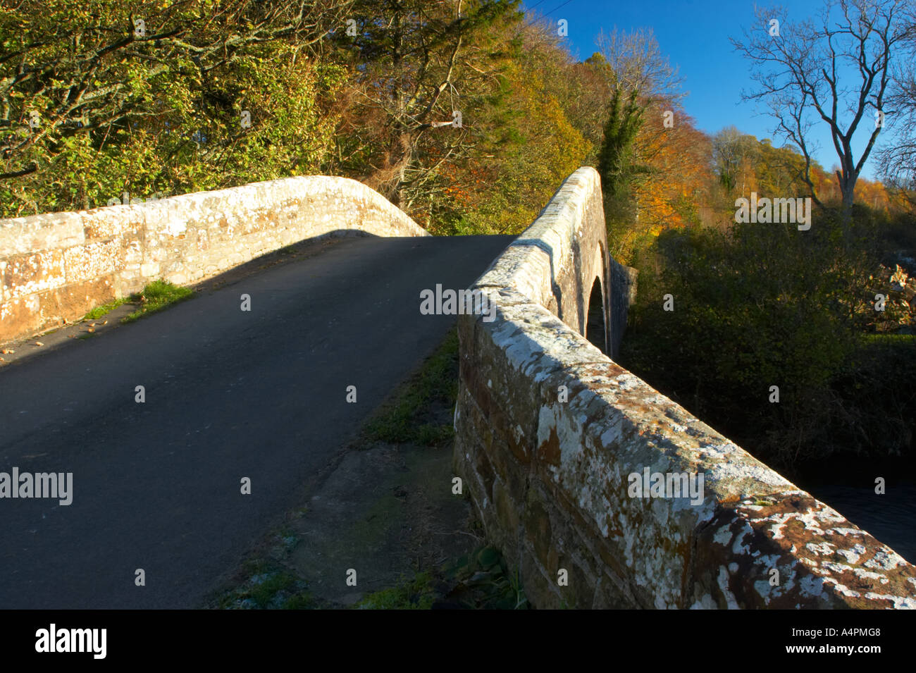 England, Cumbria, Cumbria Way Track. Bell Bridge, stretching over the ...