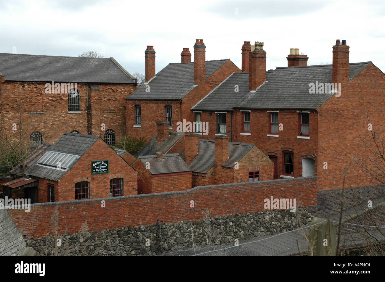 Traditional back to back housing at the Black Country Living Museum ...