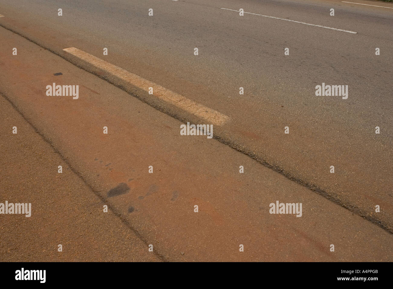 Road markings on the road Stock Photo - Alamy