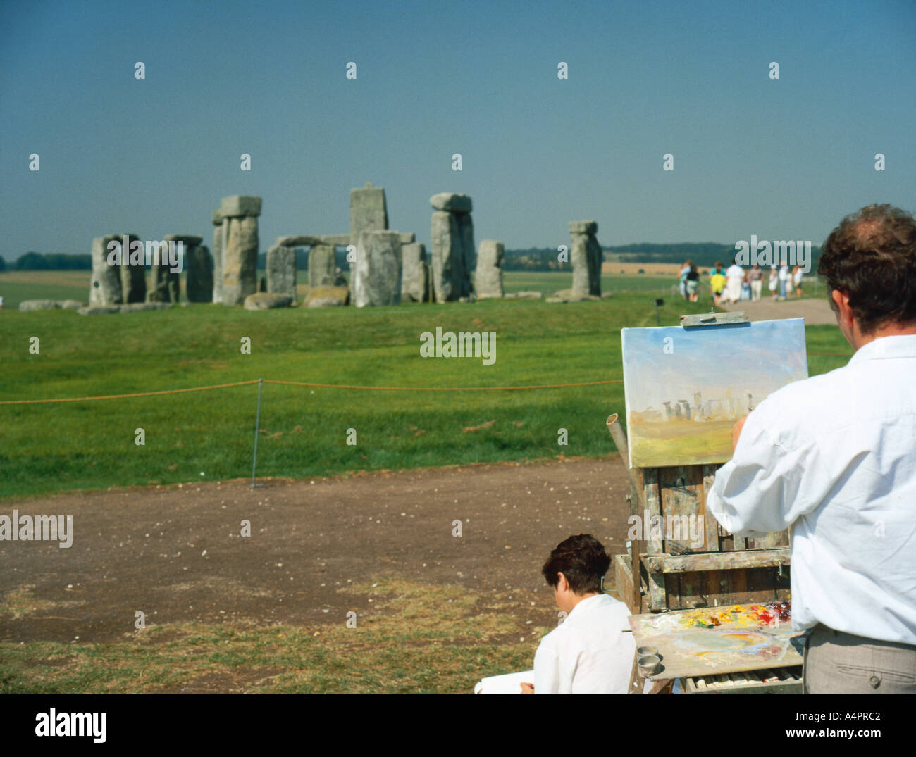 Artist at Stonehenge Stock Photo - Alamy